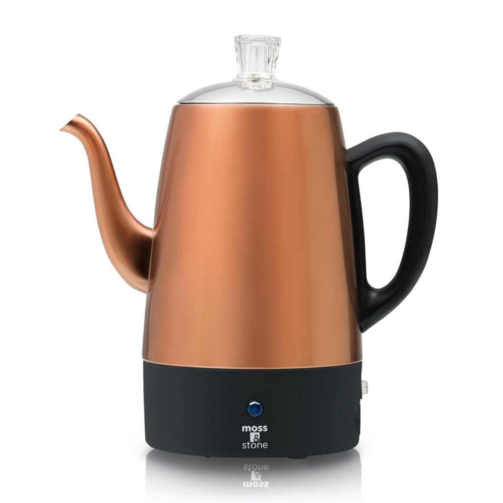 Percolator Coffee Pot Electric 10 Cup, Stainless Steel Coffee Maker ...